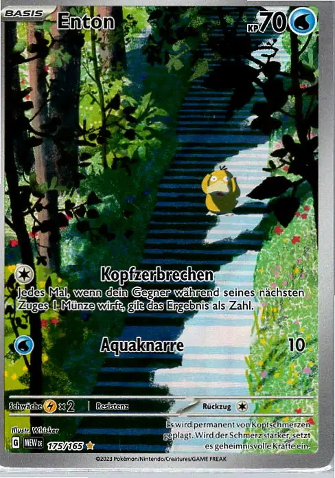 Enton (MEW 175) – Pokemon Illustration Karte aus 151 Deutsch