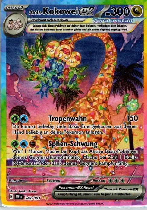 Alola-Kokowei EX (SSP 242) – Pokemon Special Illustration Rare Karte ...