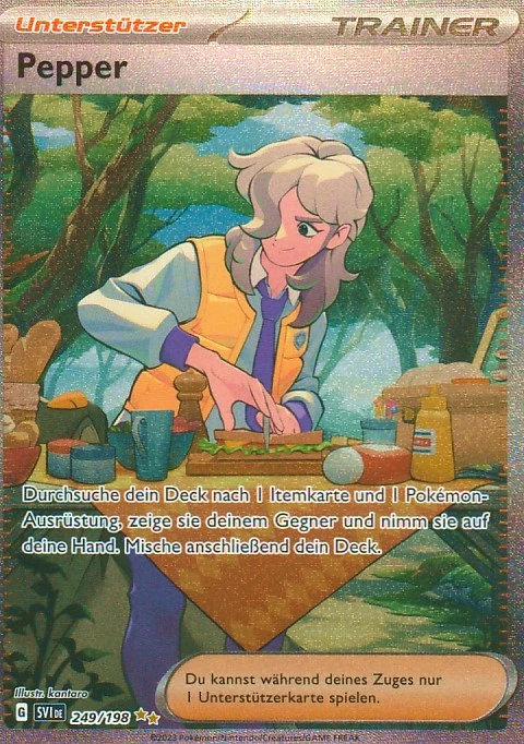 Pepper (SVI 249) – Pokémon Special Illustration Karte aus Karmesin und ...