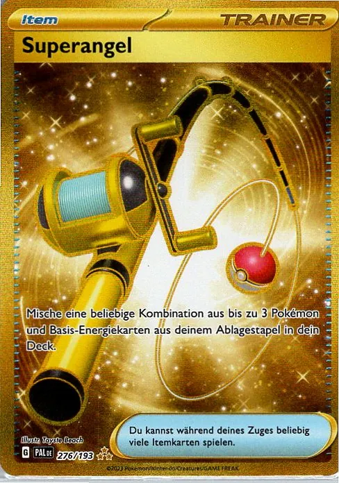 Superangel (PAL 276) – Pokemon Gold Karte aus Entwicklungen in Paldea Deutsch