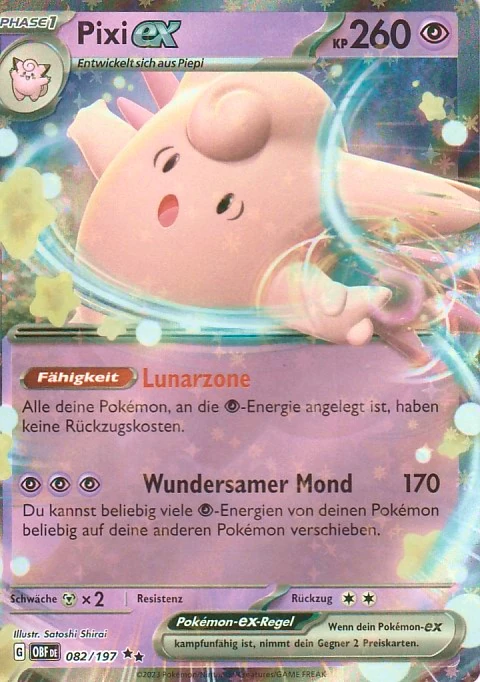 Pixi EX (OBF 082) – Pokémon Karte aus Obsidianflammen Deutsch